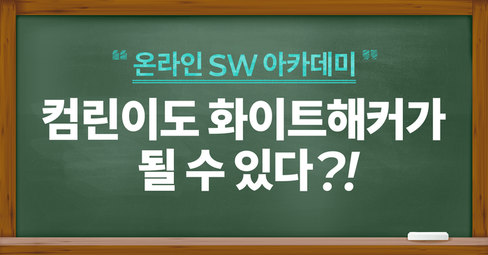 온라인 Sw 아카데미 컴린이도 화이트해커가 될 수 있다 구름edu